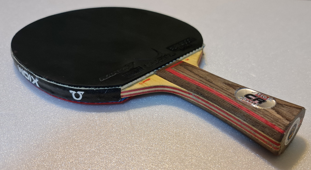 Table tennis bat: Stiga Clipper CR (all wood) + (FH, Black) Rakza 7 ...