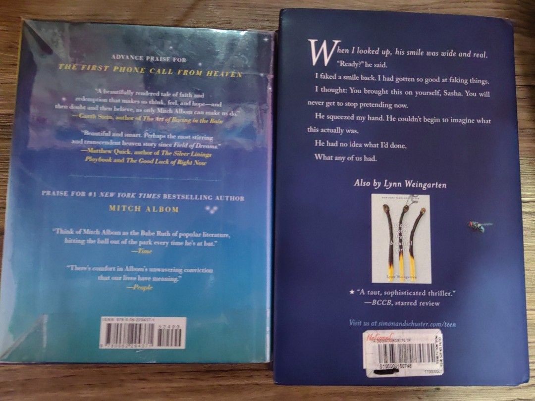 The first phone call from heaven by Mitch Albom and Bad Girls with perfect faces by Lynn ...