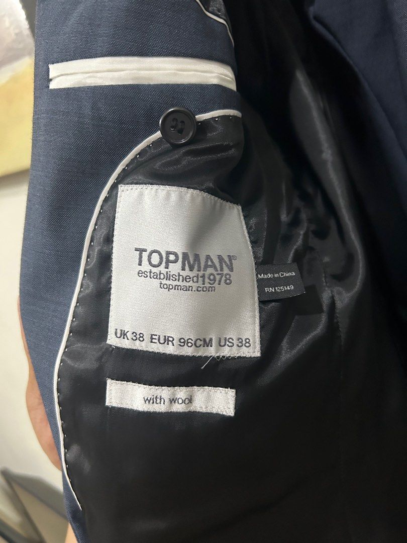 Topman suit set blue, Men's Fashion, Coats, Jackets and Outerwear on ...