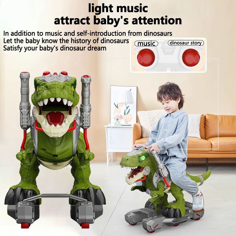 Tyrannosaurus T-Rex toy car For Baby, Baby Hut Car With Smoke Release ...