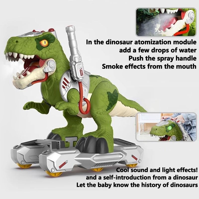 Tyrannosaurus T-Rex toy car For Baby, Baby Hut Car With Smoke Release ...