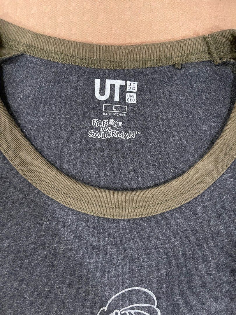 Uniqlo UT Popeye 3/4 Shirt, Men's Fashion, Tops & Sets, Tshirts & Polo ...