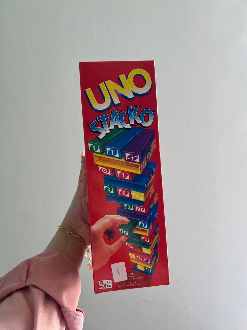 Uno Stacko new, Toys & Collectibles, Permainan Papan & Kartu di Carousell