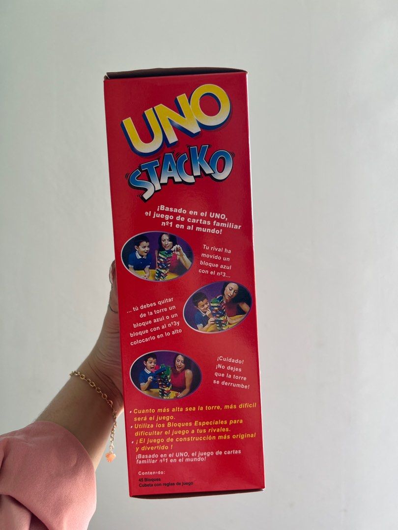 Uno Stacko new, Toys & Collectibles, Permainan Papan & Kartu di Carousell