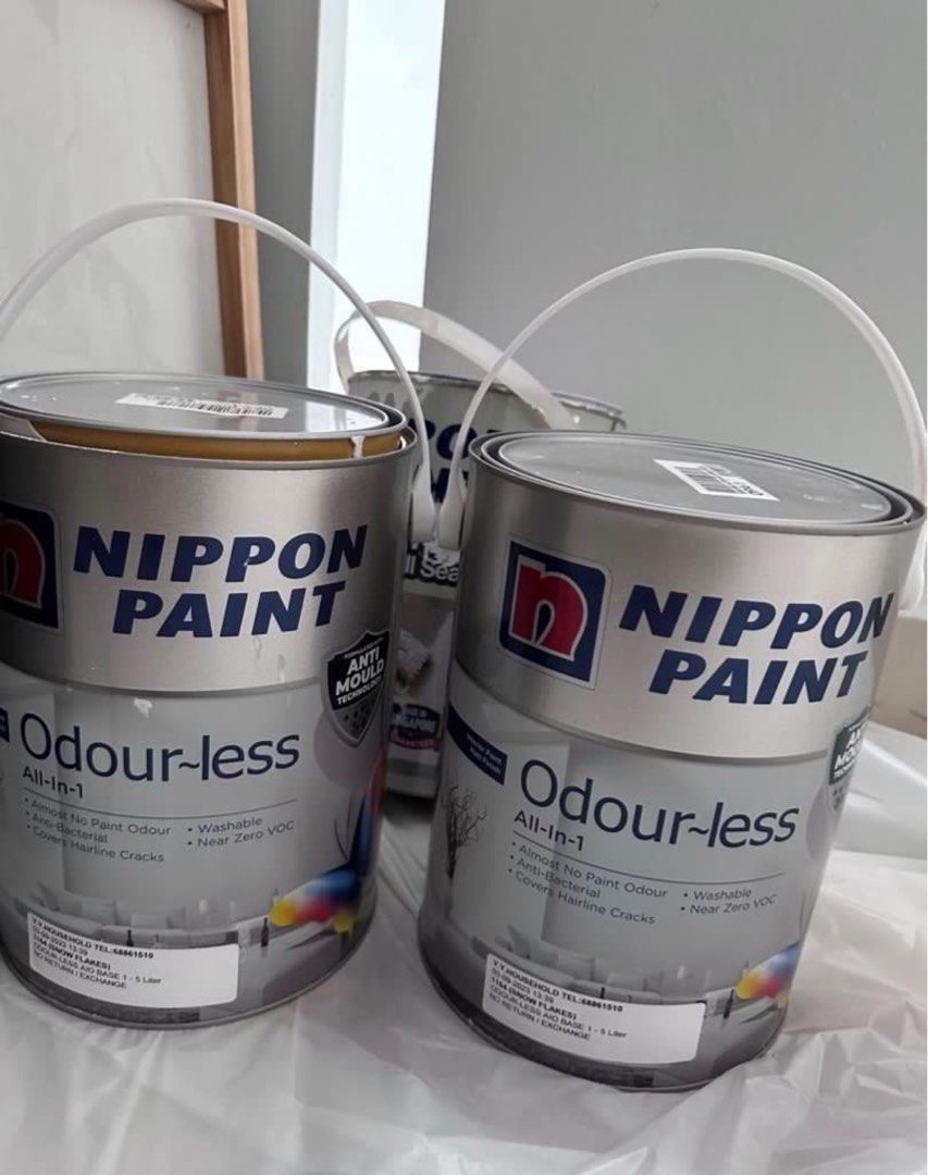Unused Recent Bought 5L Nippon Paint, Furniture & Home Living, Home ...