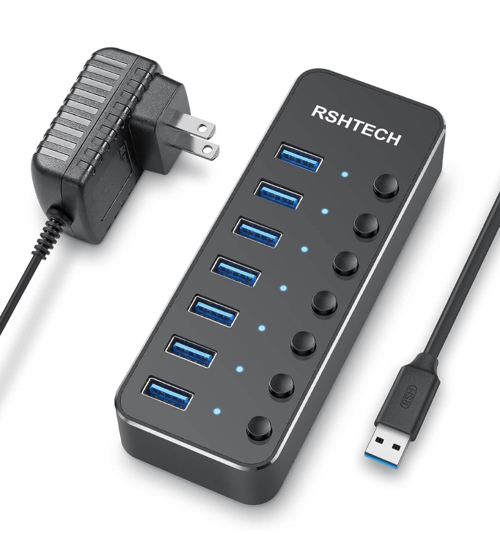 USB 3.0 Hub, RSHTECH 7 Port Powered USB Hub Expander Aluminum USB 3.0 ... USB 3.0 Hub, RSHTECH 7 Port Powered USB Hub Expander Aluminum USB 3.0 ...