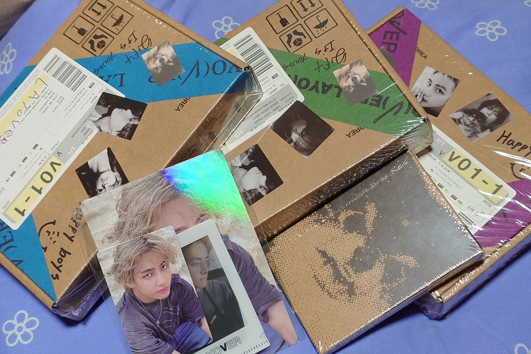 V (BTS) 'Layover' (3 sets + weverse album ver.) Set, Hobbies & Toys ...