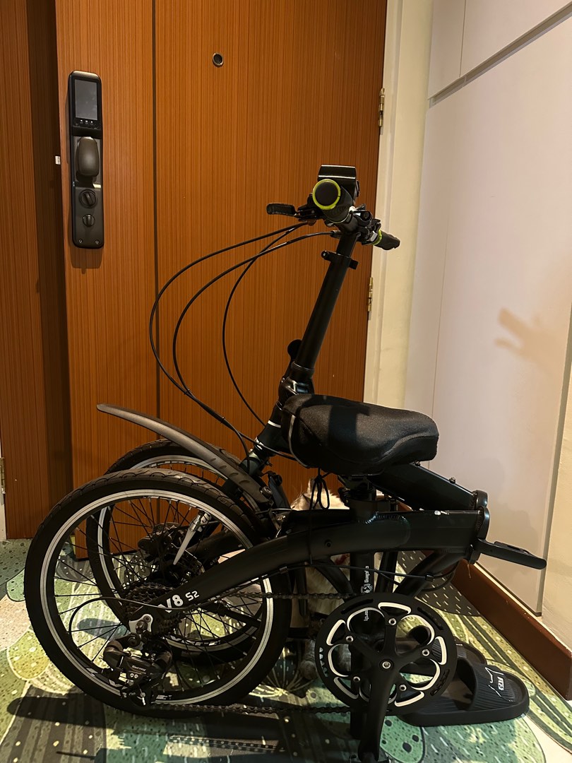 vert v8 s2 green aluminium light weight foldable bicycle, Sports Equipment, Bicycles & Parts ...