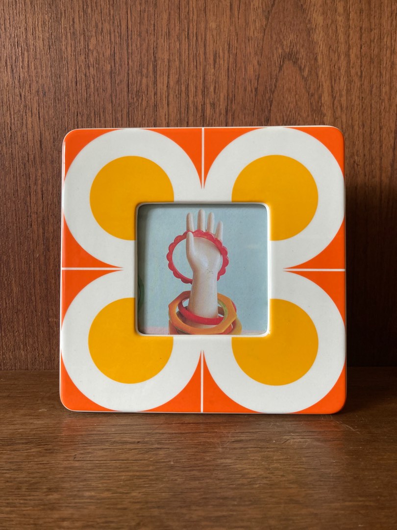 Vintage 70s Orange/Yellow Tile Picture Frame, Furniture & Home Living ...