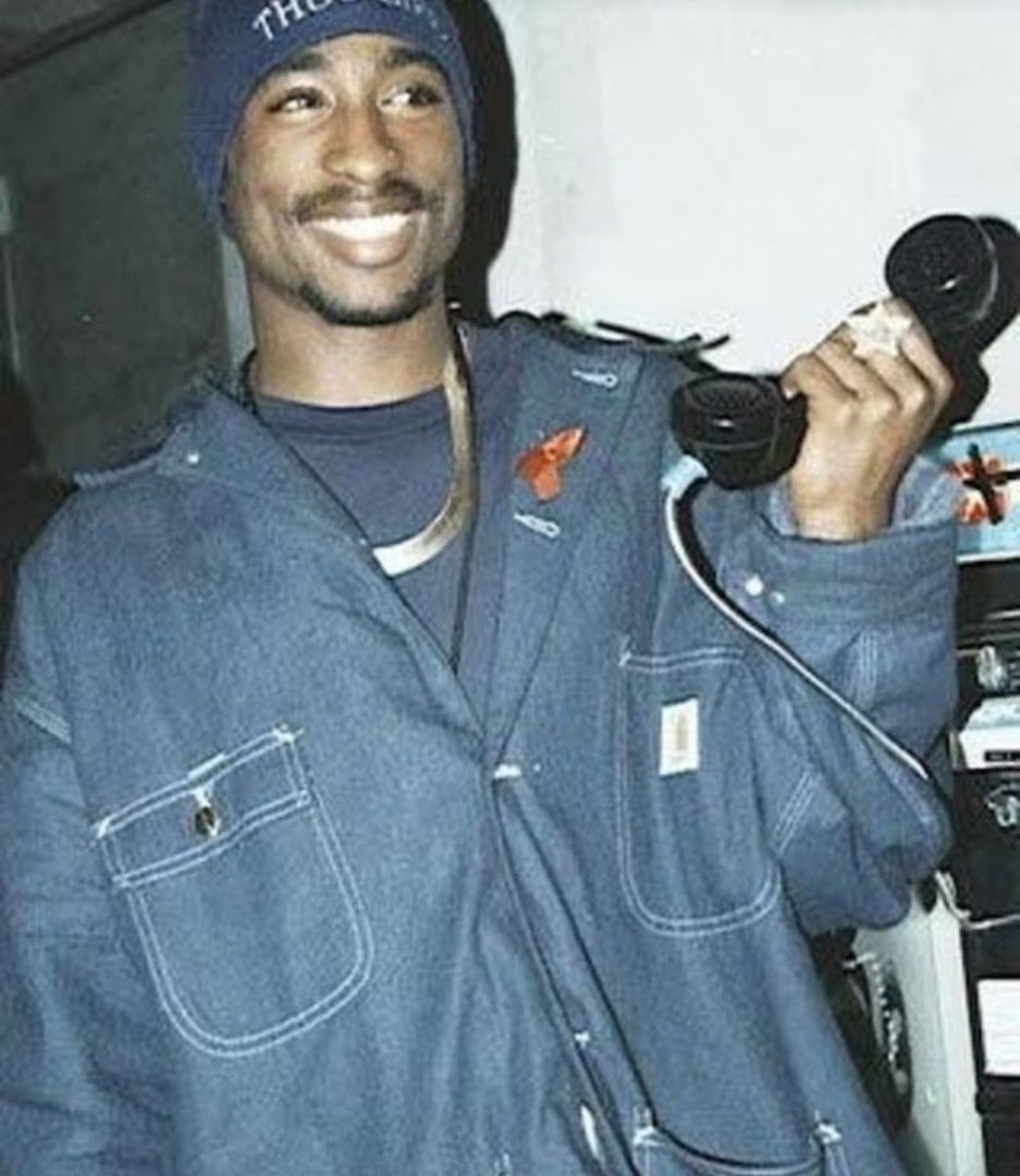 Vintage Carhartt denim jacket Tupac vibes, Men's Fashion, Coats ...