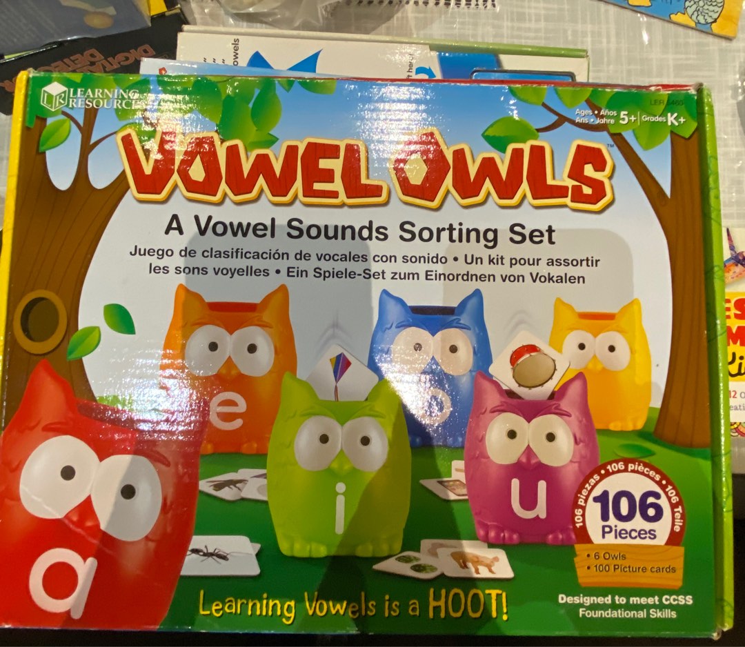 Vowel Owls: A vowel sounds sorting set, Hobbies & Toys, Toys & Games on ...