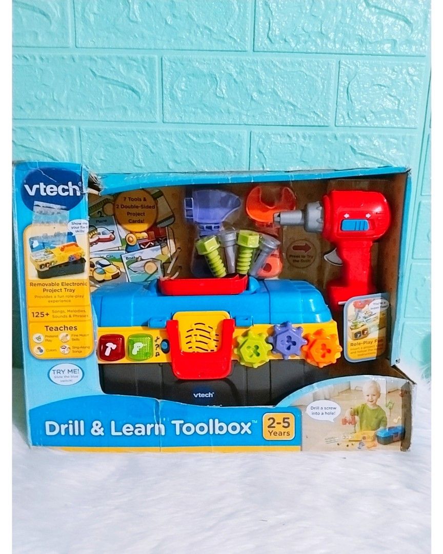 VTech Drill and Learn Toolbox, Babies & Kids, Infant Playtime on Carousell