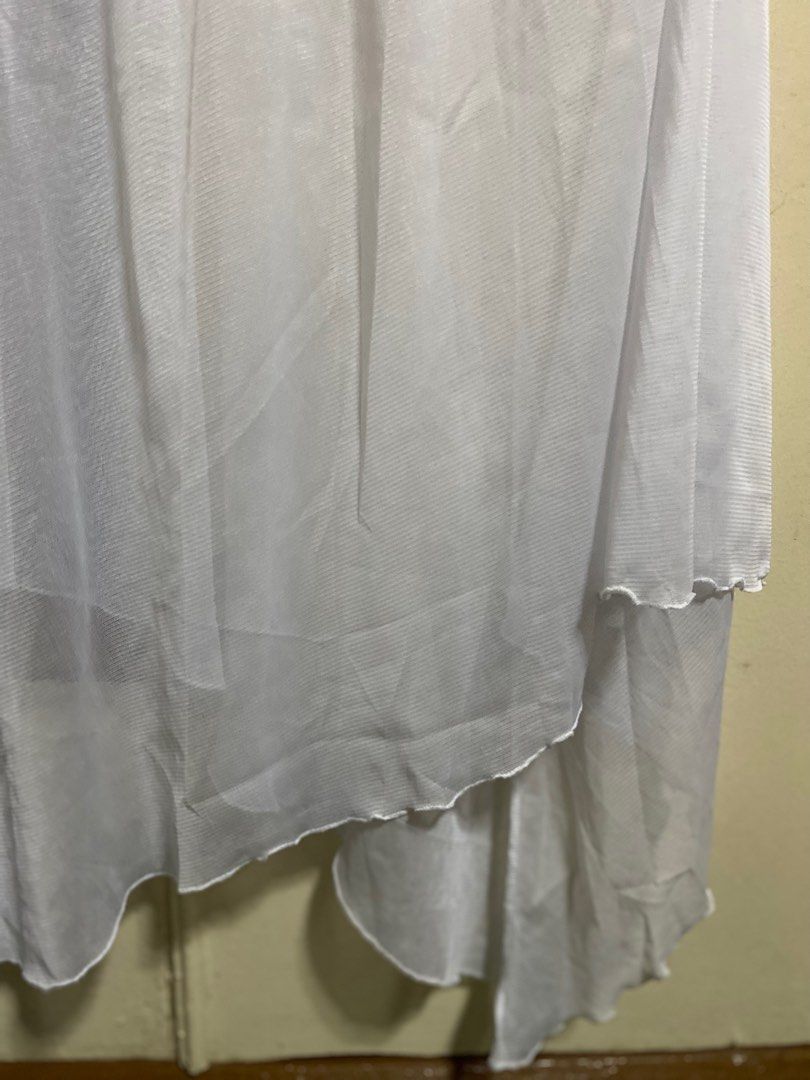 White See Through Palda Coco Banana Brand, Women's Fashion, Bottoms ...