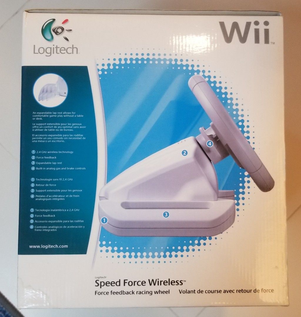 Wii Logitech wheel 軚盤, 電子遊戲, 遊戲機配件, 手掣 - Carousell