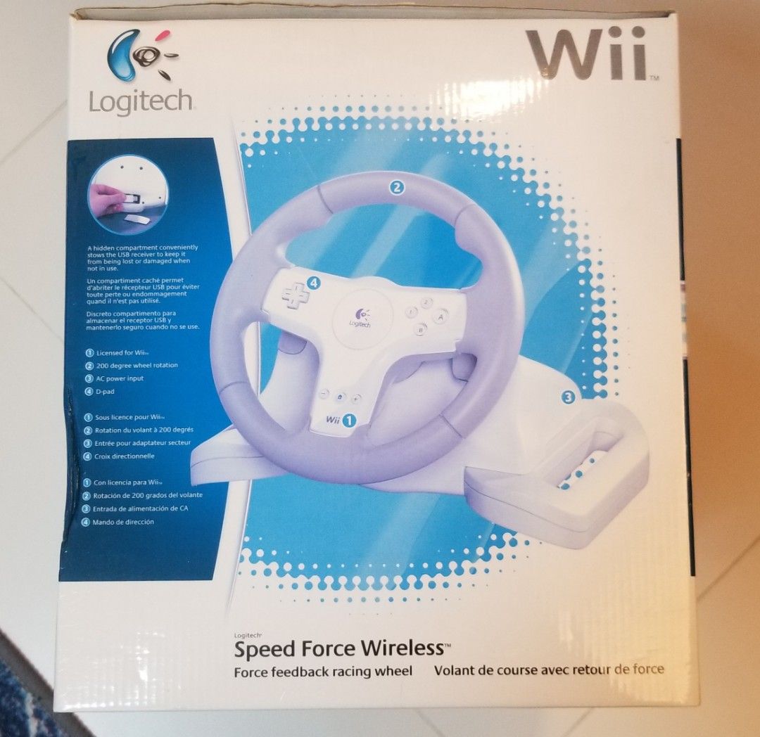 Wii Logitech wheel 軚盤, 電子遊戲, 遊戲機配件, 手掣 - Carousell