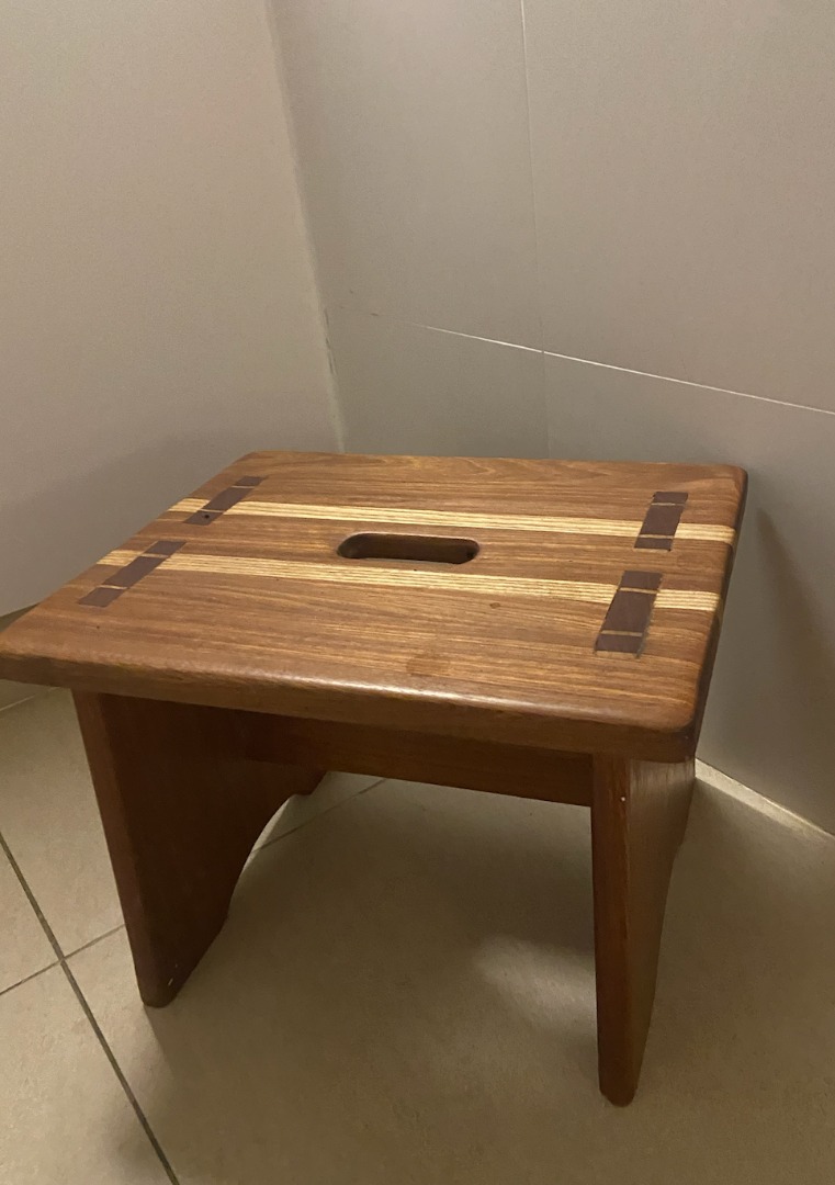 Wooden stool real timber, Furniture & Home Living, Bathroom & Kitchen ...