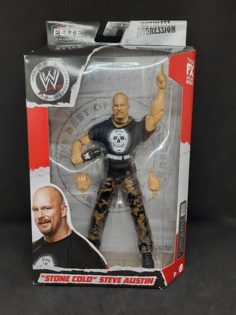 WWE Elite Ruthless Aggression Stone Cold Steve Austin, Hobbies & Toys ...
