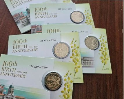 100th birth anniversary Lee Kuan Yew coins (LKY) x10, Hobbies & Toys ...