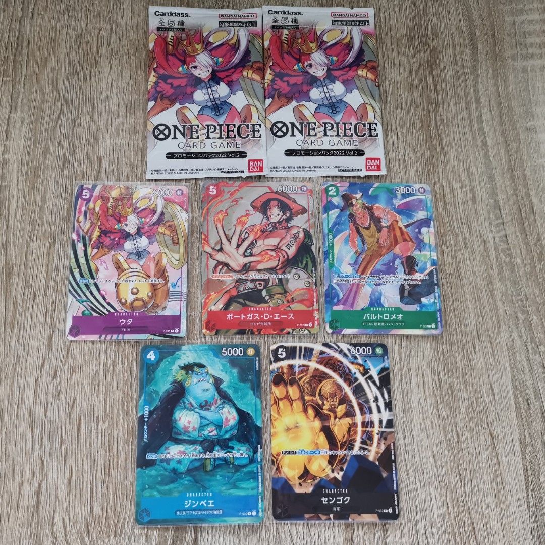 2x One piece tcg promo volume 2 Uta pack, Hobbies & Toys, Toys & Games on Carousell