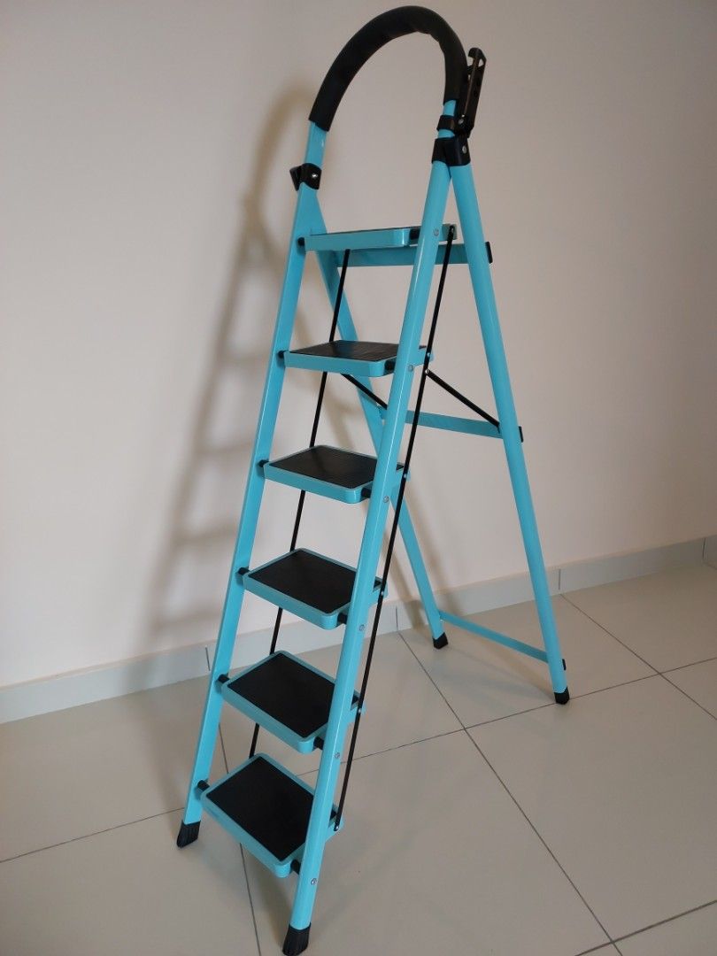 6 Tier Modern Ladder with stable wide steps, Furniture & Home Living ...