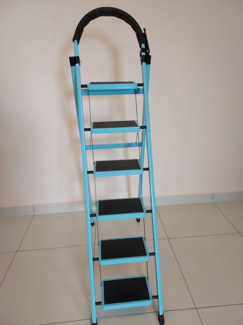 6 Tier Modern Ladder with stable wide steps, Furniture & Home Living ...