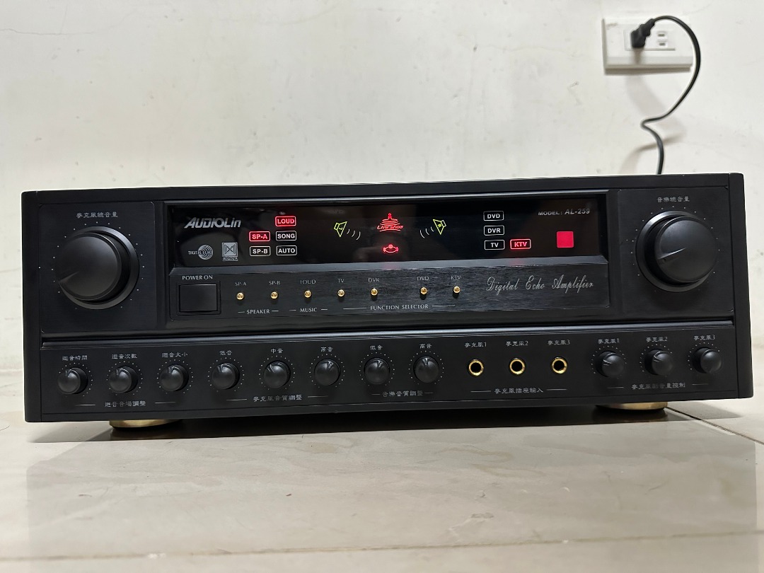 【台灣製造】華成 FNSD AudioLin AL-259 卡拉OK擴大機 綜合擴大機 大型變壓器 150W+150W, 耳機及錄音音訊設備 ...