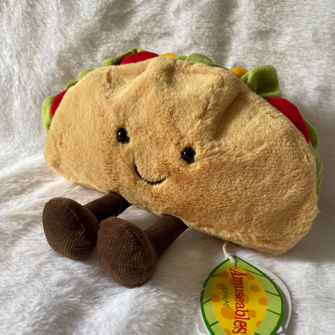 [現貨] JELLYCAT Amuseable Taco 微笑墨西哥粟米卷, 興趣及遊戲, 玩具 & 遊戲類 - Carousell