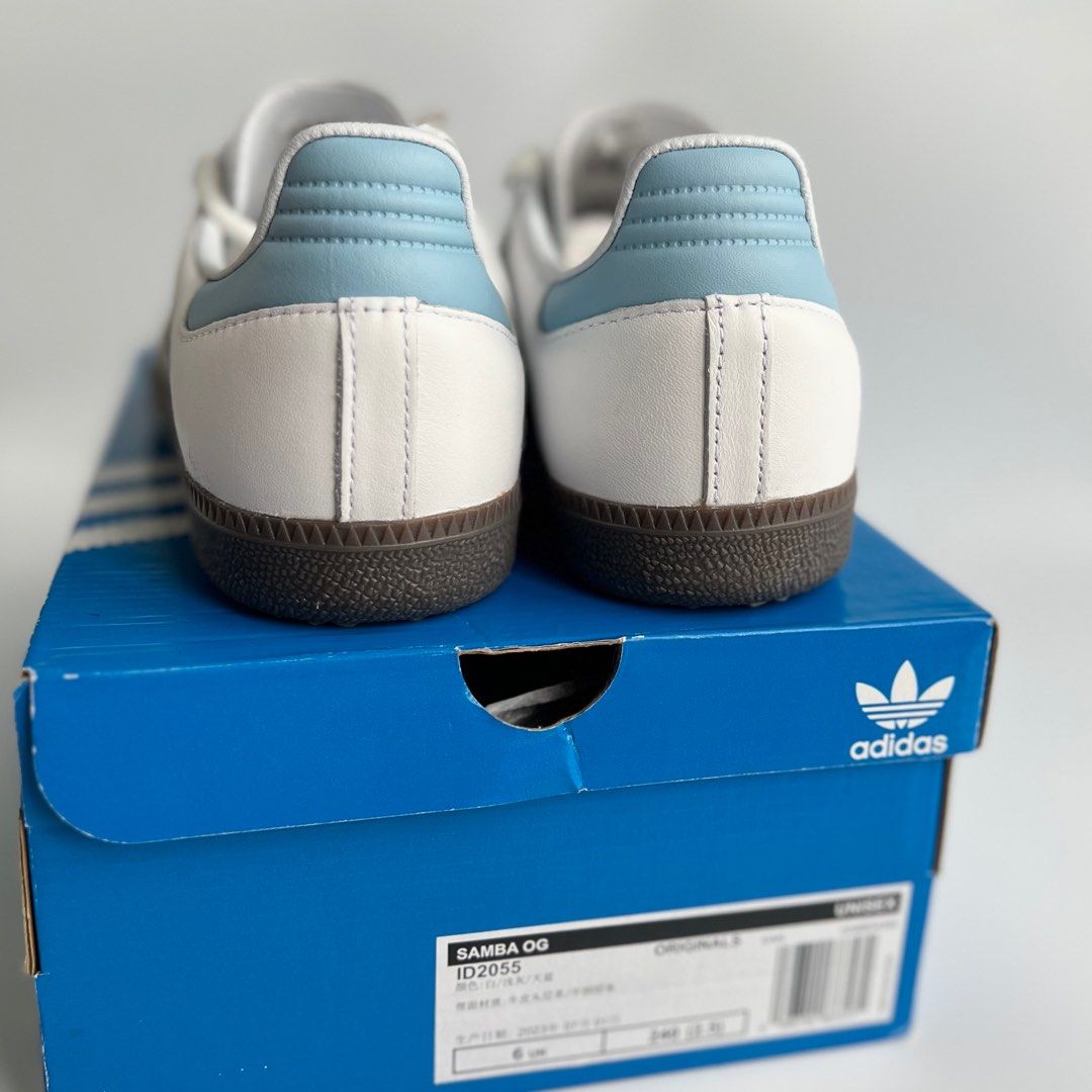 Adidas Samba "Halo blue", Women's Fashion, Footwear, Sneakers on Carousell
