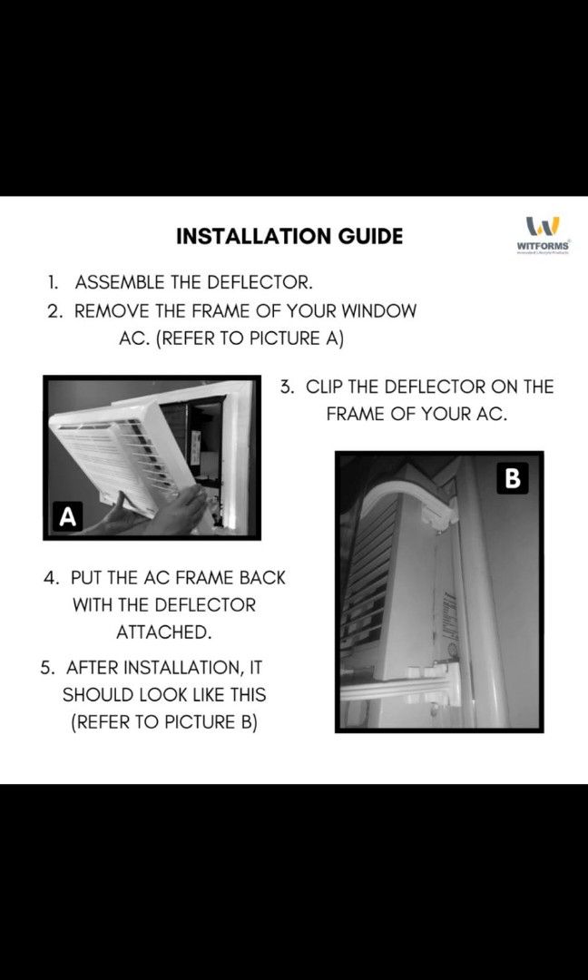 AIRCON DEFLECTOR FOR WINDOW TYPE, Furniture & Home Living, Lighting ...