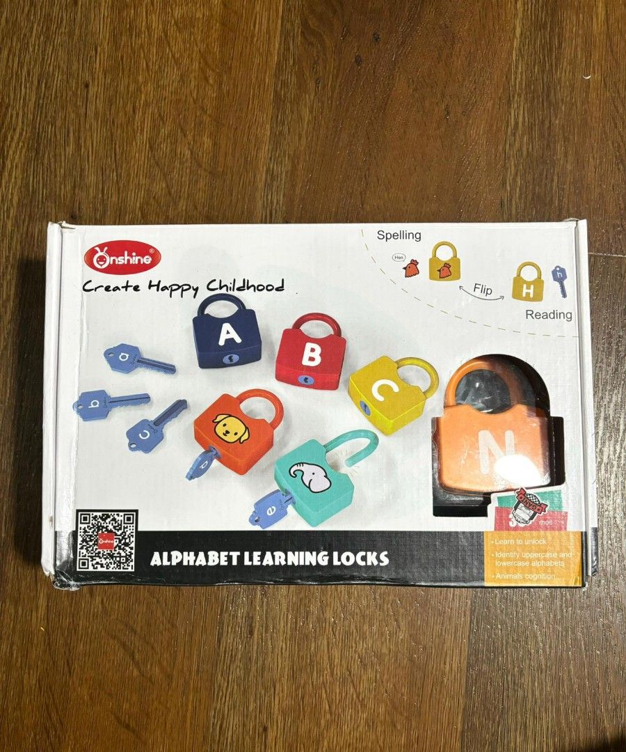 alphabet learning locks, Hobbies & Toys, Toys & Games on Carousell