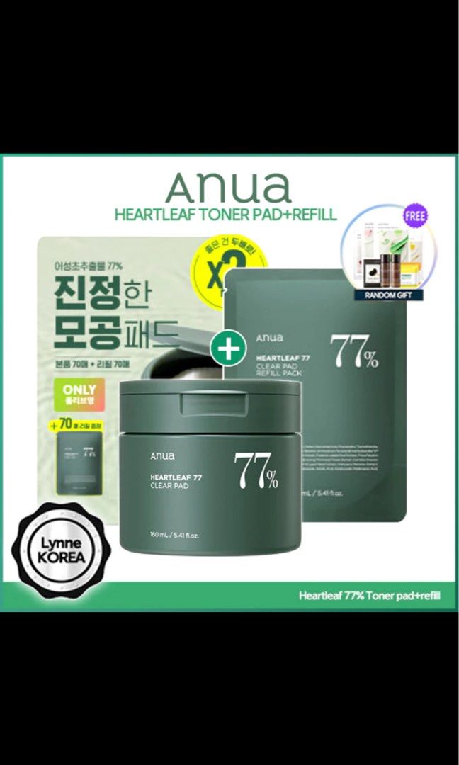 Anua heartleaf toner clear pad, Beauty & Personal Care, Face, Face Care ...