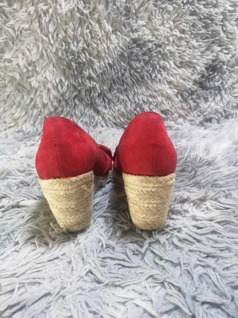 Aqua Garage Red Wedge, Women's Fashion, Footwear, Wedges on Carousell