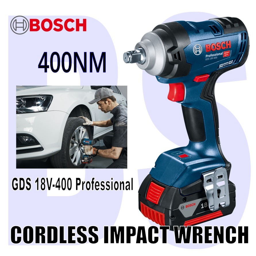 BANSOON BOSCH Cordless Impact Wrench GDS 18V-400 Professional. Bare unit or 5.0Ah set. 1/2 ...
