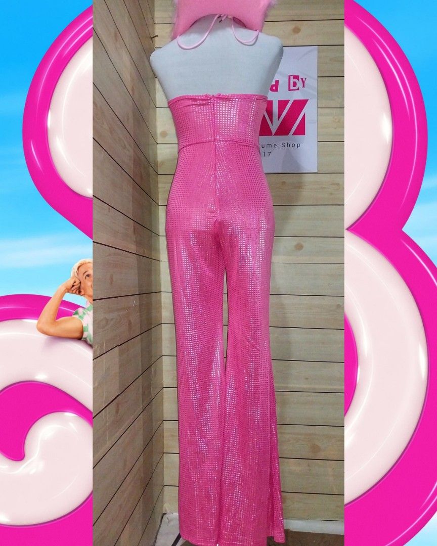 BARBIE PINK DISCO JUMPSUIT SET, Women's Fashion, Dresses & Sets ...