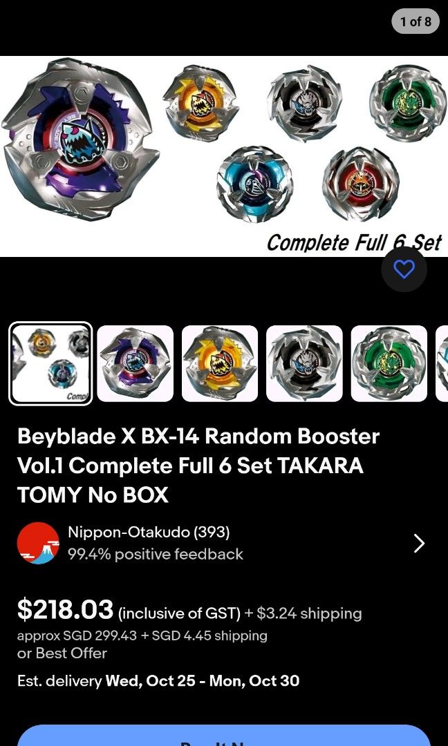 Beyblade BX 14 Complete Set of 6 beyblades, Hobbies & Toys, Toys ...
