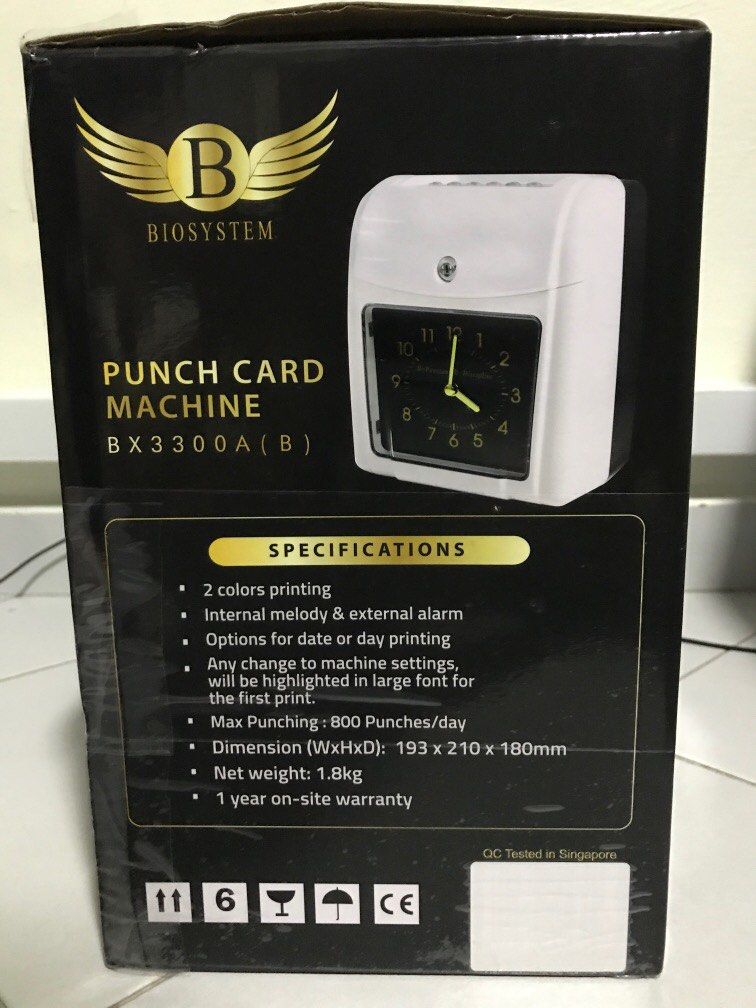 Biosystem Punch Card Machine (with free card rack), Computers & Tech, Office & Business ...