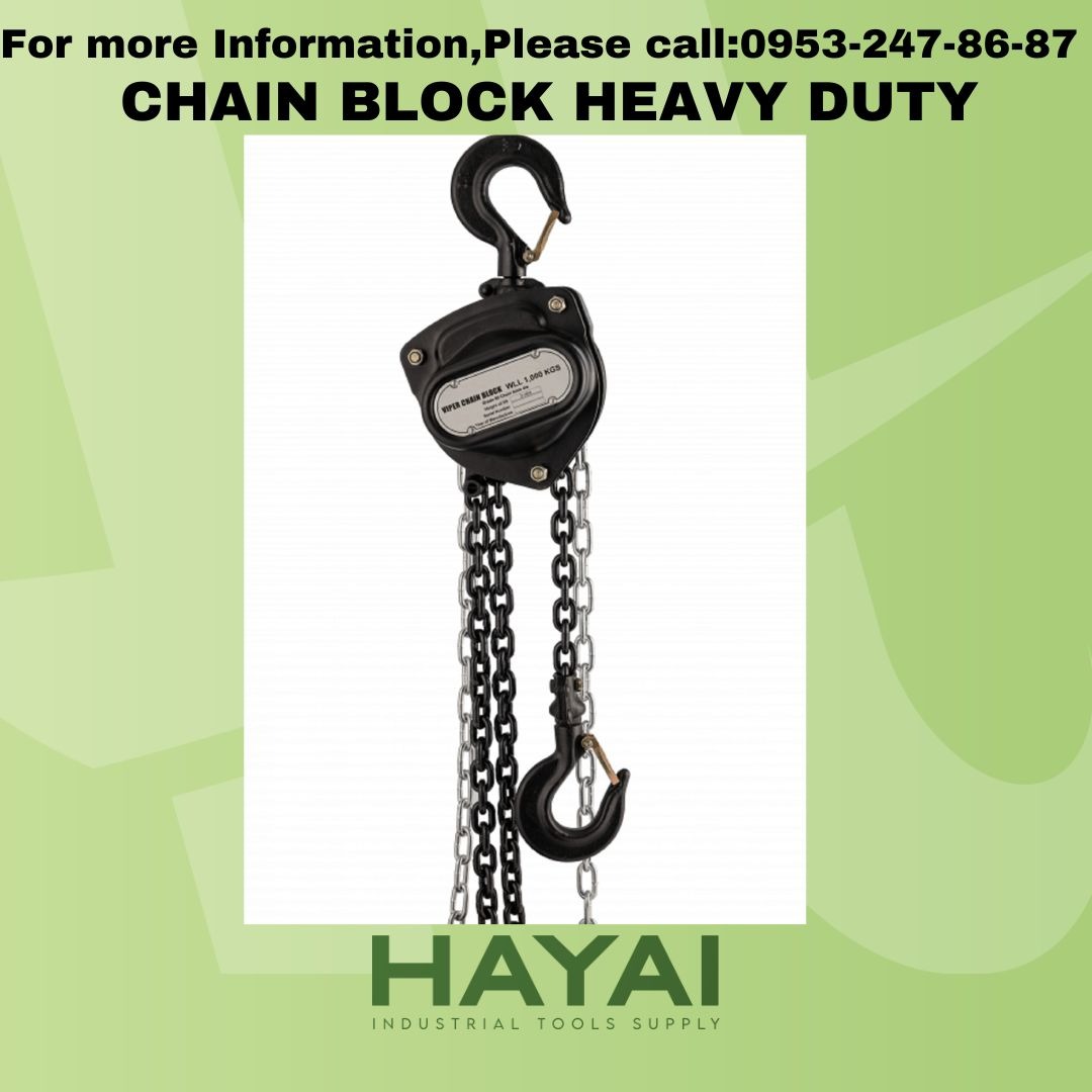 CHAIN BLOCK HEAVY DUTY, Commercial & Industrial, Construction Tools ...
