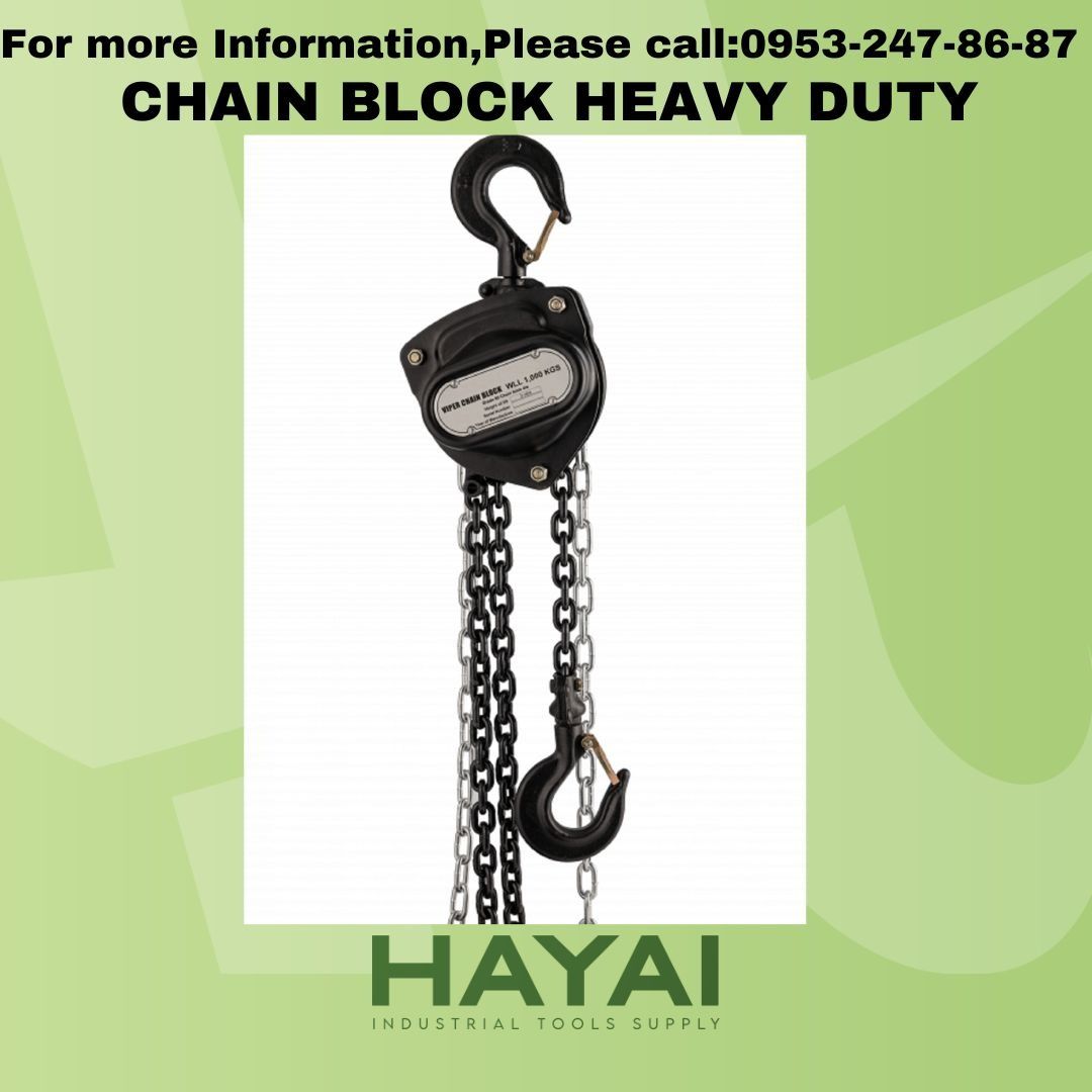 CHAIN BLOCK HEAVY DUTY, Commercial & Industrial, Construction Tools ...