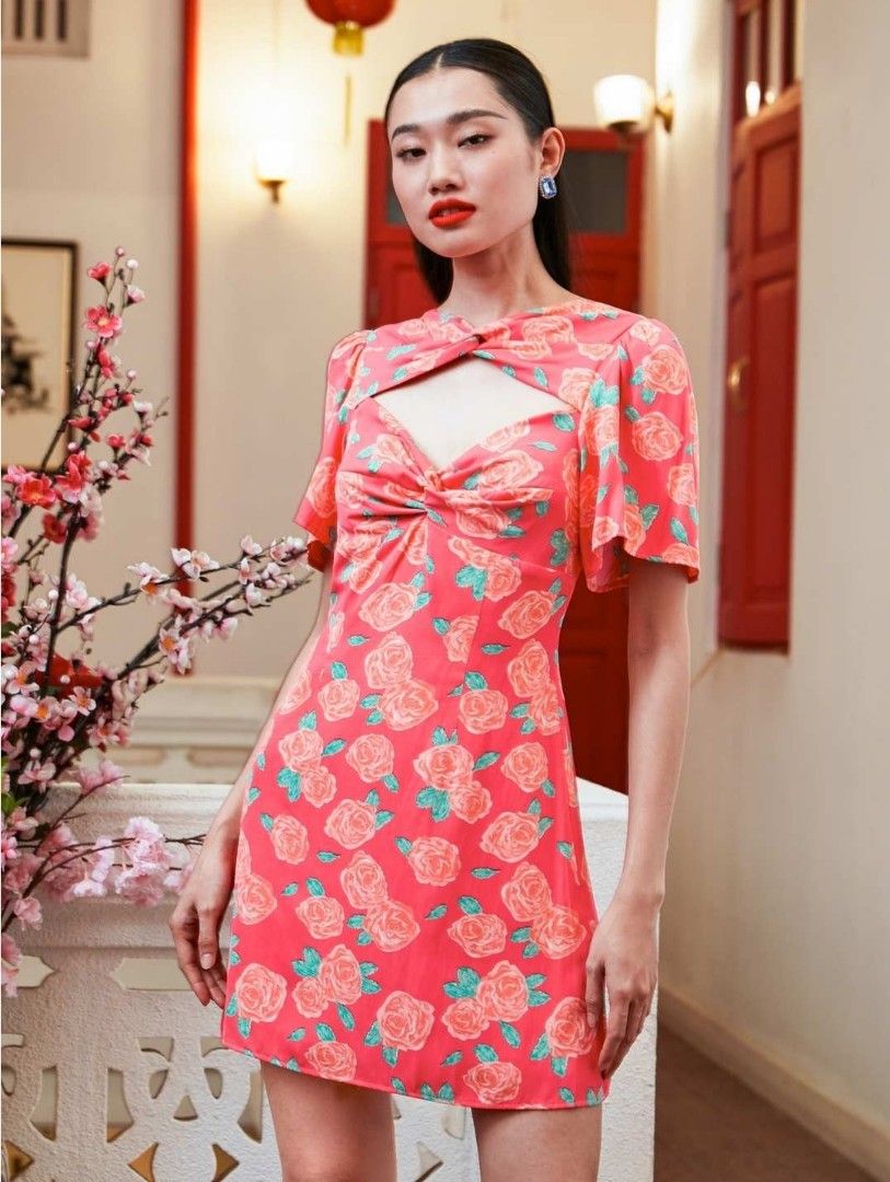 Chinese New Year Pomelo Red Dress, Women's Fashion, Dresses & Sets ...