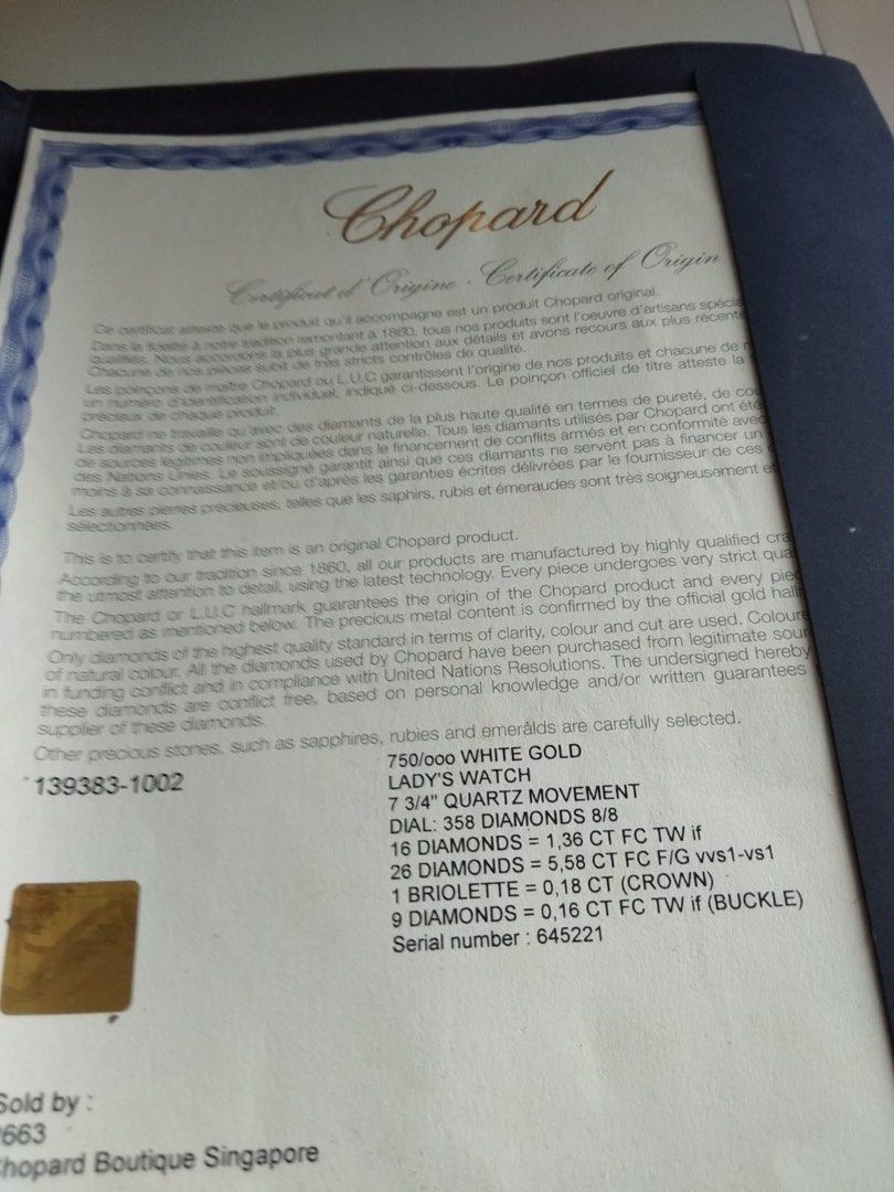 Chopard full diamond watch, Luxury, Watches on Carousell