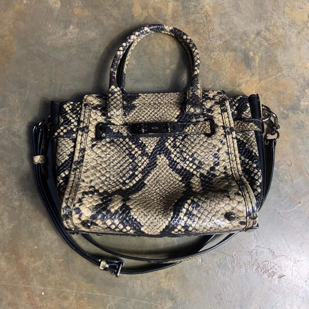 Coach - Python Embossed Swagger 21, Luxury, Bags & Wallets on Carousell