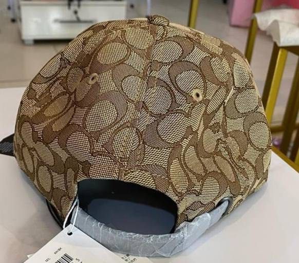 Coach Signature Jacquard Flat Brim Cap, Luxury, Accessories on Carousell
