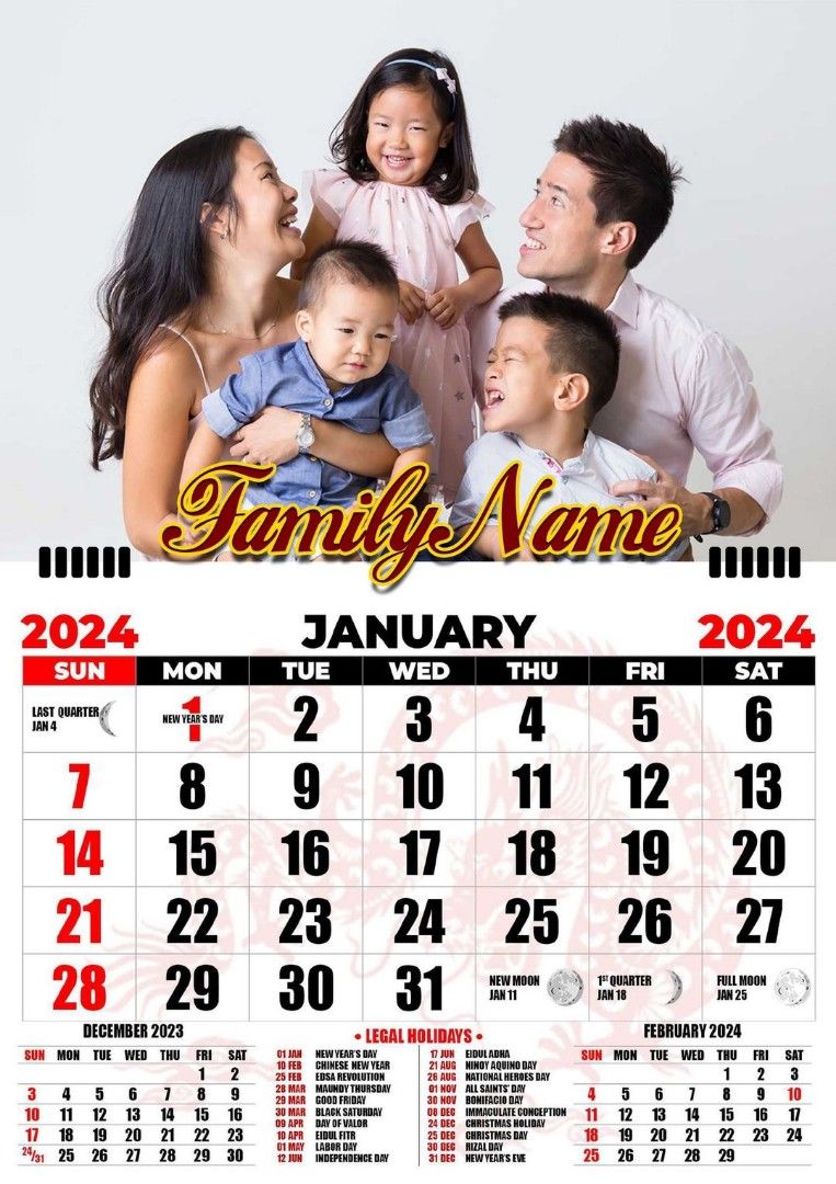 Commercial / Personalized Calendar 2024, Announcements on Carousell