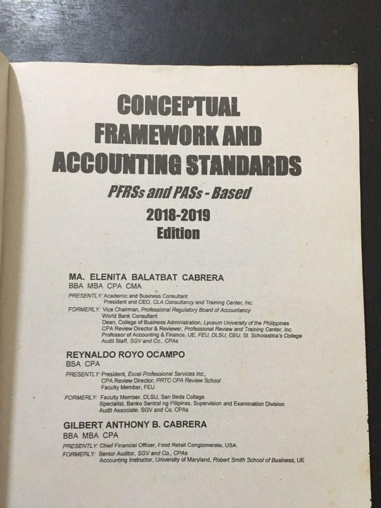 Conceptual Framework and Accounting Standards 2018-2019, Hobbies & Toys ...