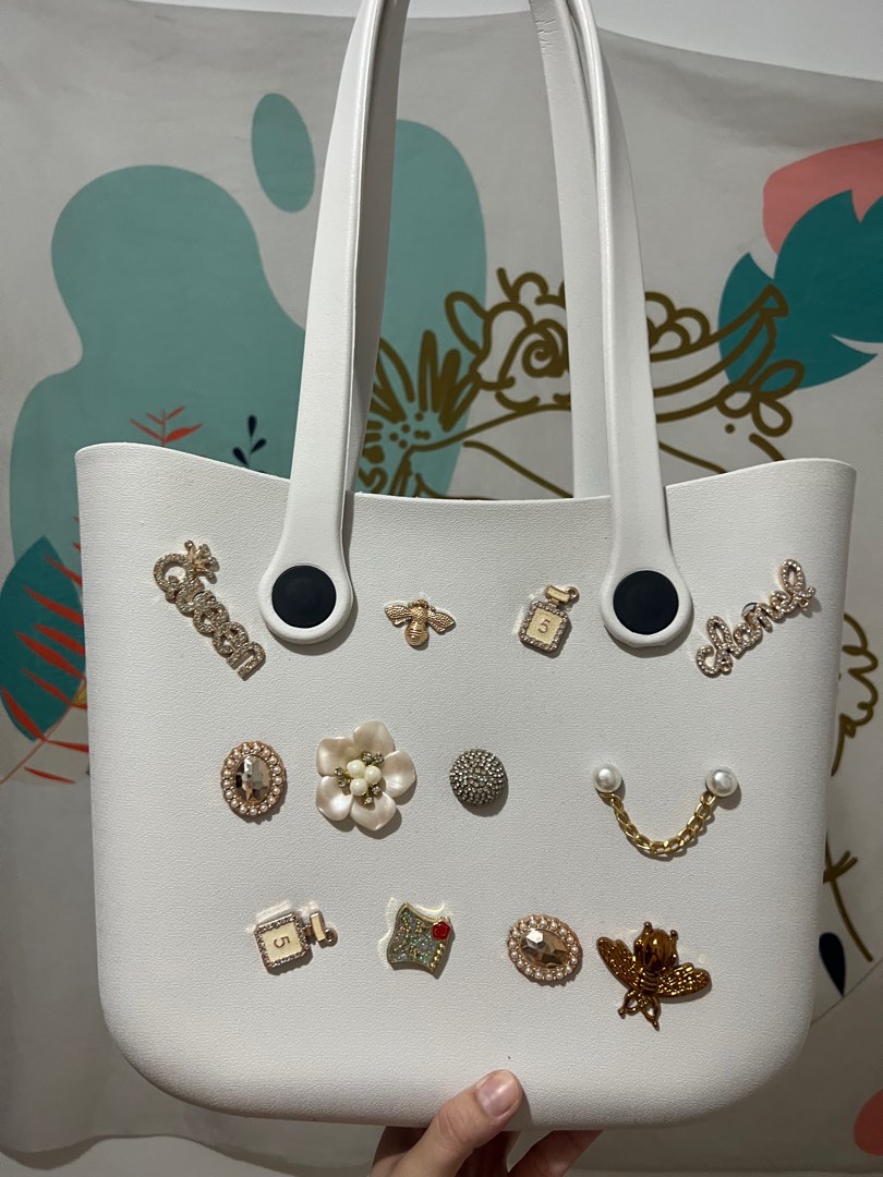 Crocs White Beach/ Tote Bag, Women's Fashion, Bags & Wallets, Tote Bags ...
