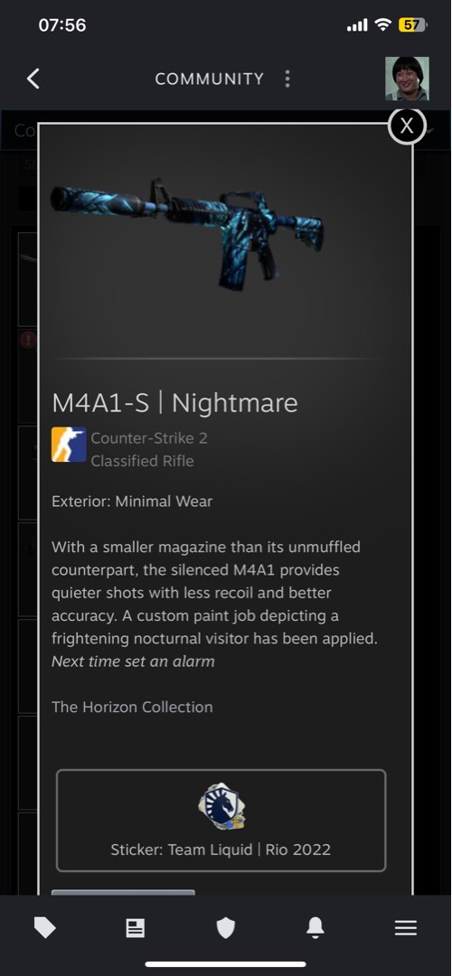 CS2 M4A1-S Nightmare, Video Gaming, Video Games, Others on Carousell