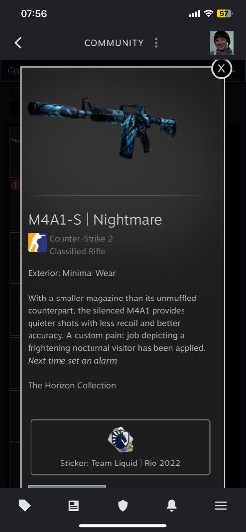 CS2 M4A1-S Nightmare, Video Gaming, Video Games, Others on Carousell