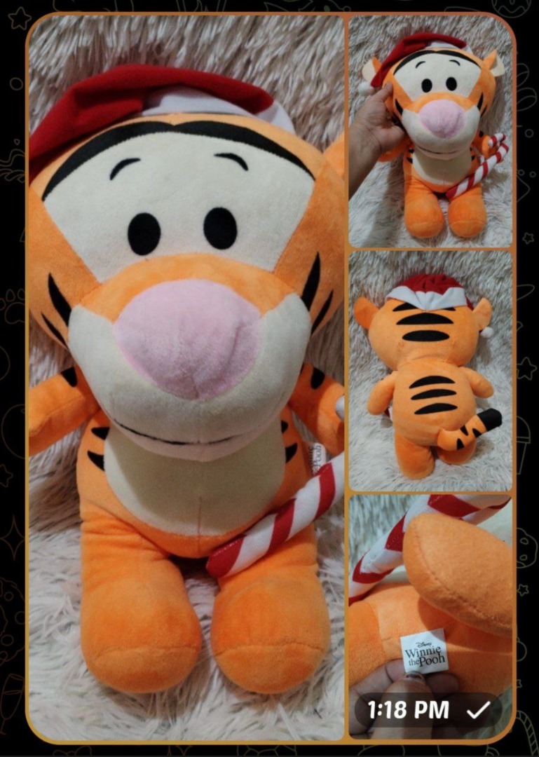 Disney Santa Tigger Winnie the pooh Plush Toy 14", Hobbies & Toys, Toys ...