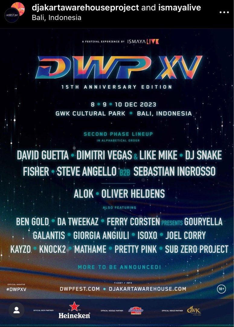 DWP 2023 TICKETS (1 PAX), Tickets & Vouchers, Event Tickets on Carousell