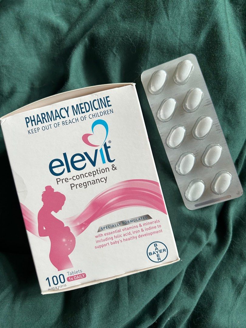 Elevit Pre Conception & Pregnancy Multivitamins, Health & Nutrition ...